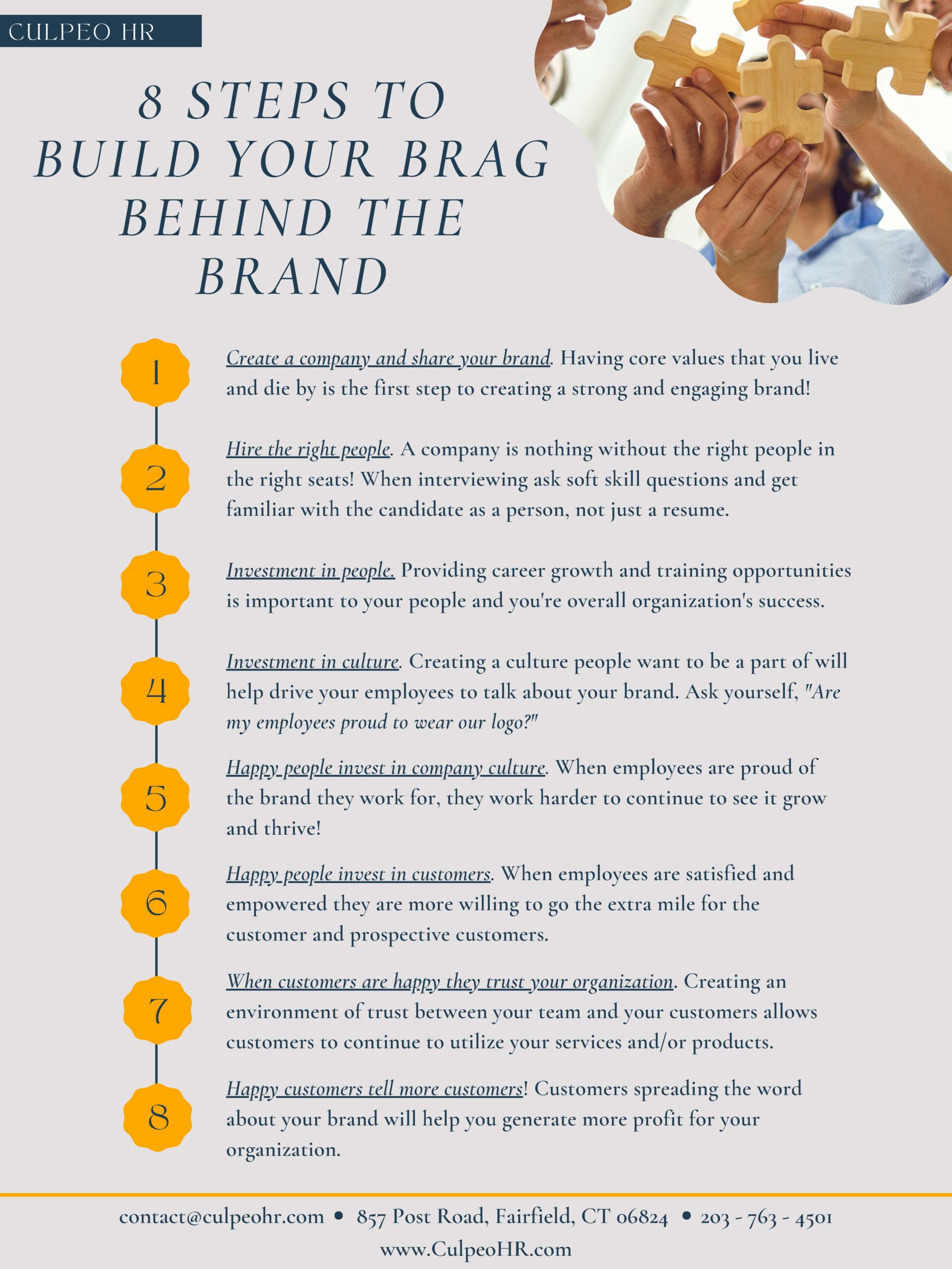 8 Steps to Build Your Brag Behind the Brand – Culpeo HR
